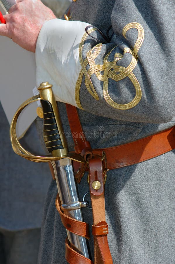 Uniformi E Distintivi Dell'unione E Del Confederato Fotografia Stock ...