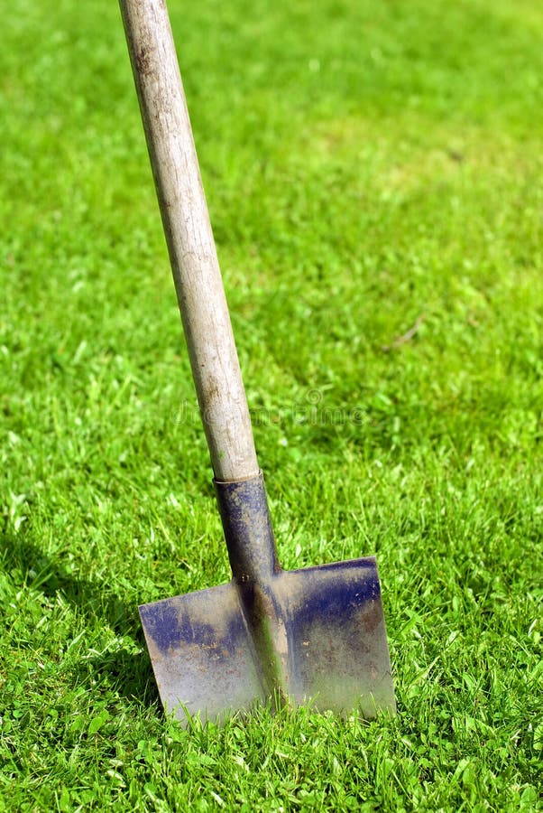 Spade stock image. Image of green, lawn, spade, gardening - 19112061