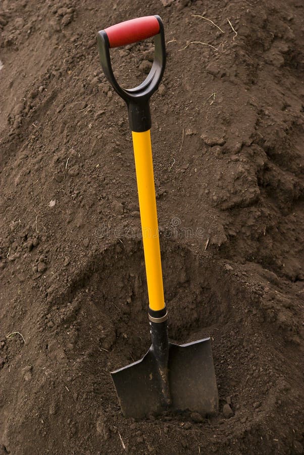 Spade stock image. Image of dark, working, yellow, cumulate - 5362299