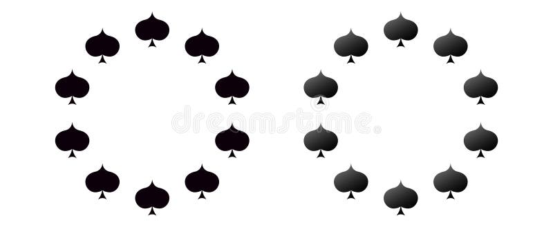 Spade Ace Circle Frame. Poker Frame Round Border Stock Vector ...
