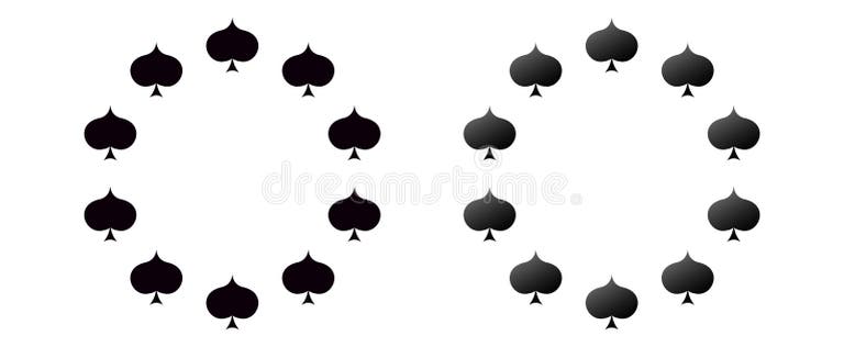 Spade Ace Circle Frame. Poker Frame Round Border Stock Vector ...