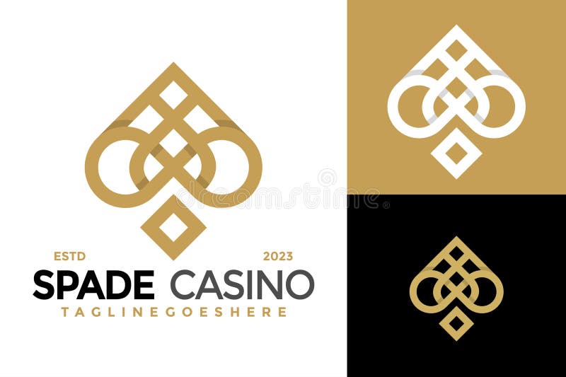 Spade Casino Ace Logo Design Vector Symbol Icon Illustration Stock ...