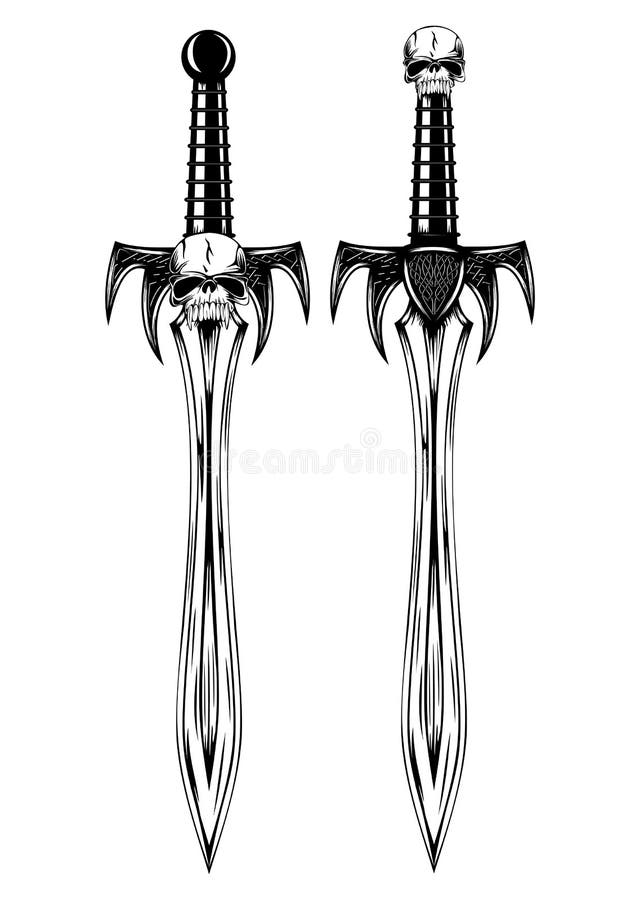 Spade fantasy illustrazione vettoriale. Illustrazione di anatomia ...