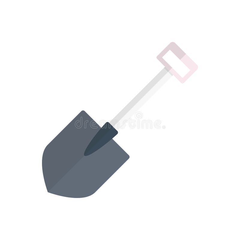 Spade Icon Stuck Into The Ground. Stock Illustration - Illustration of ...
