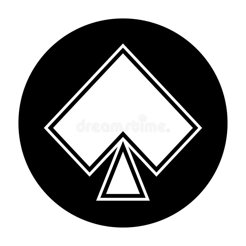 Spade Icon Black and White Vector Illustration Stock Vector ...