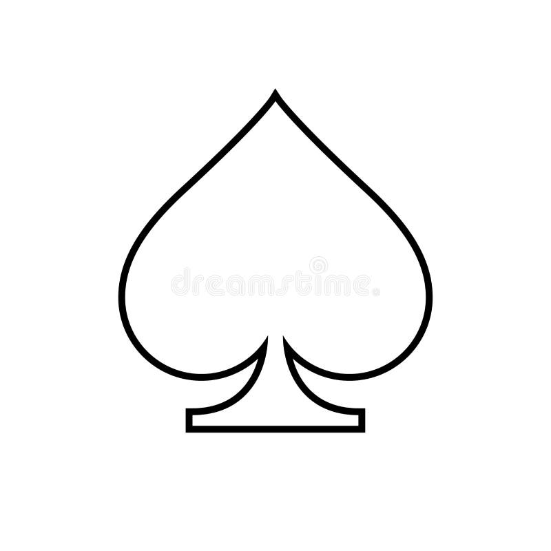 Spade Icon Black and White Vector Illustration Stock Vector ...