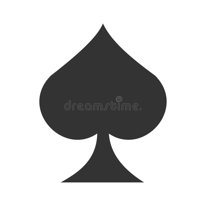 Spade Icon. Playing Card Linear Design Element. Vector Illustration ...