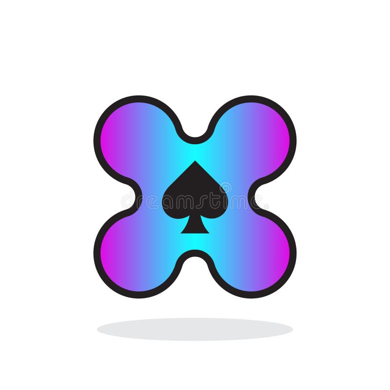 Ace Spade Logo with Gold Design. Card. Vector Eps 10 Stock Vector ...