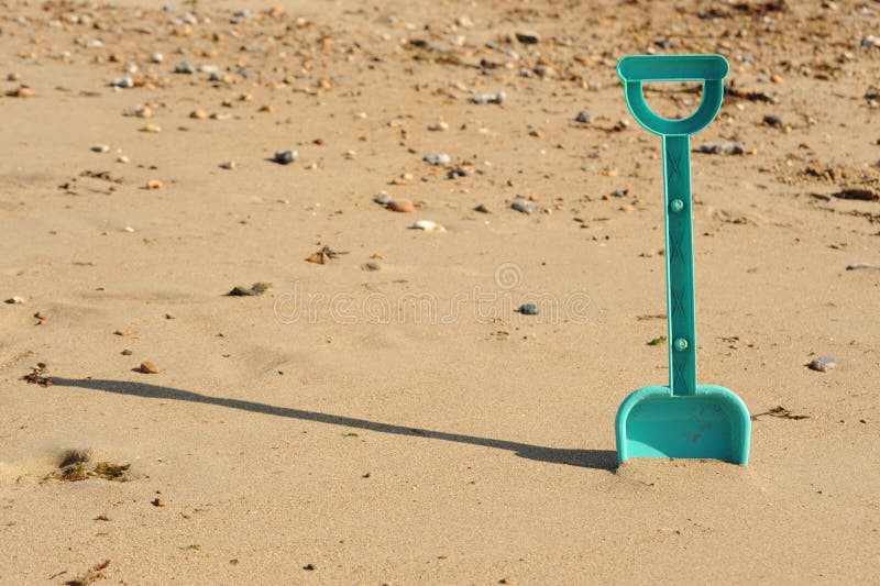 Spade in sand stock image. Image of spade, sand, summer - 27197447