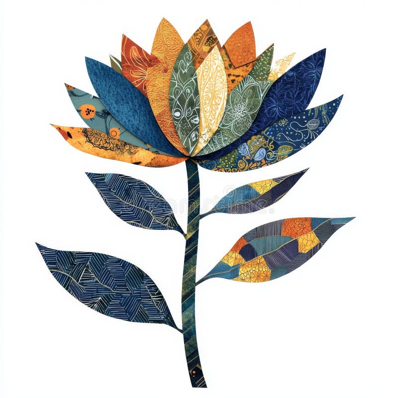 Spade-shaped Invertebrate Anisoptera Dragonfly from a Flower Collage ...