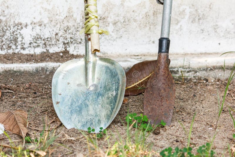 Spade and showel. stock photo. Image of shovel, rural - 85528508