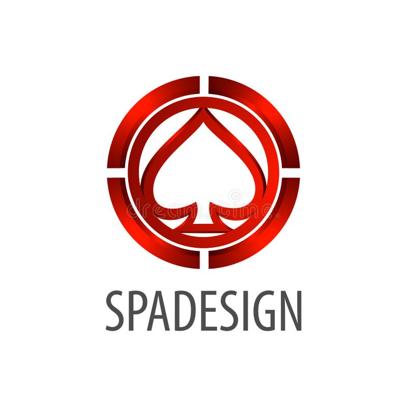 Spade Sign Logo Concept Design. 3D Three Dimensional Style Stock Vector ...