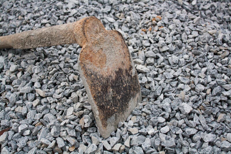 Spade and Stone Stack stock photo. Image of coal, stone - 20016308