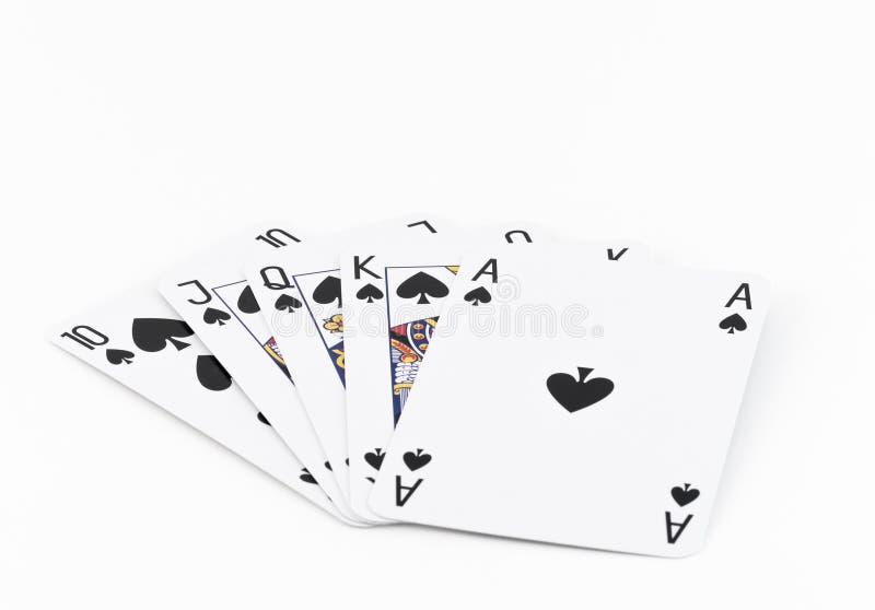 Spade straight flush stock photo. Image of chance, flush - 36921084