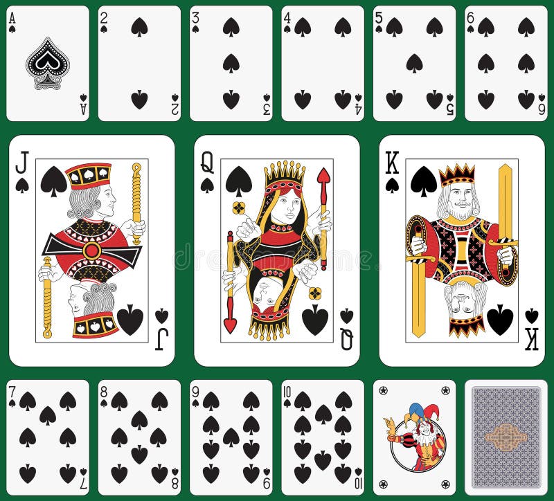 Blackjack Spade Suit Large Index Stock Vector - Illustration of playful ...