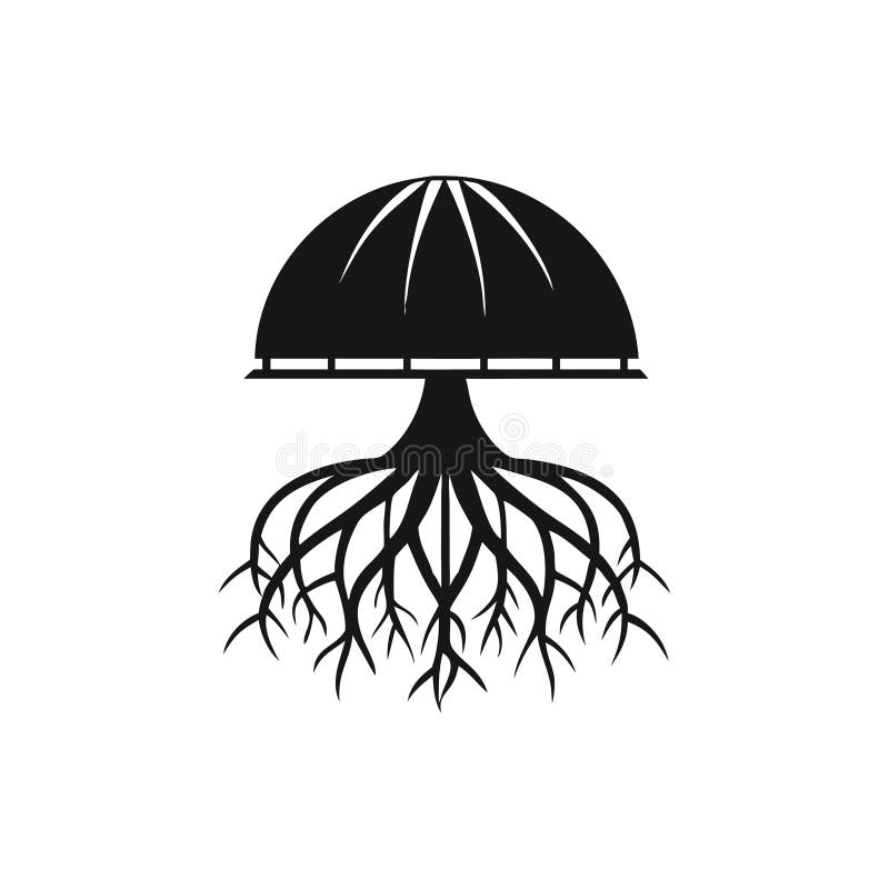 Spade Symbol Tree: Black and White Illustration of Playing Card Suit ...