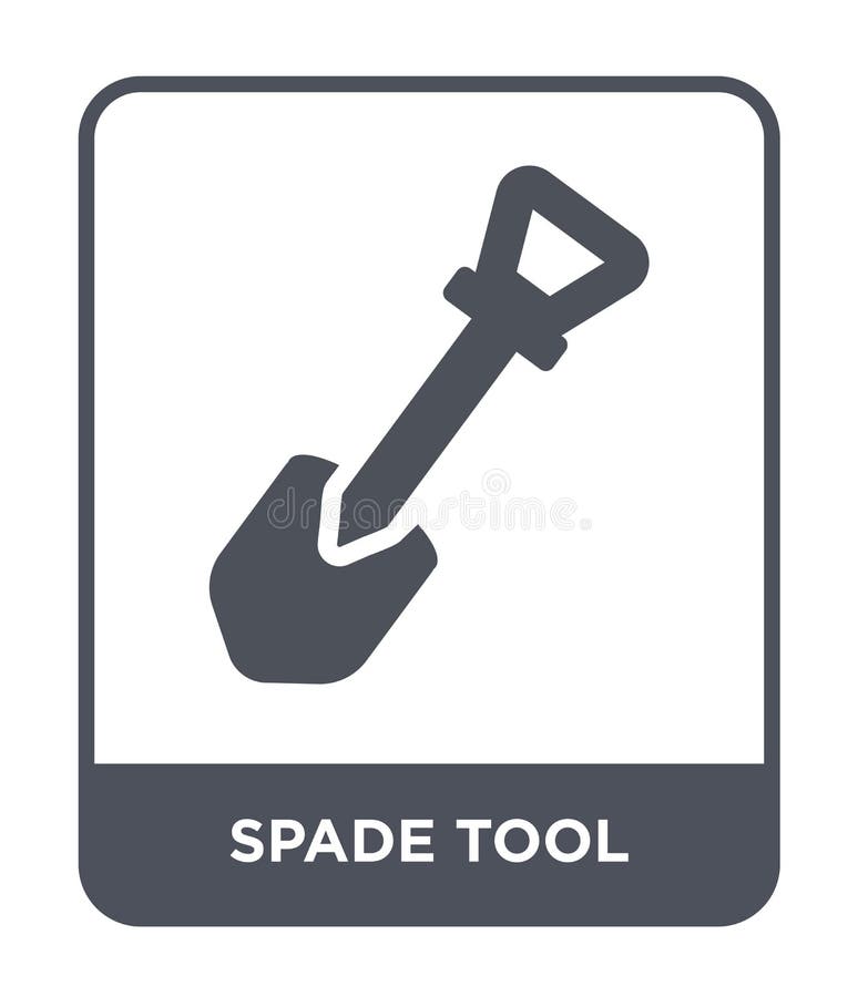 Spade Icon in Trendy Design Style. Spade Icon Isolated on White ...