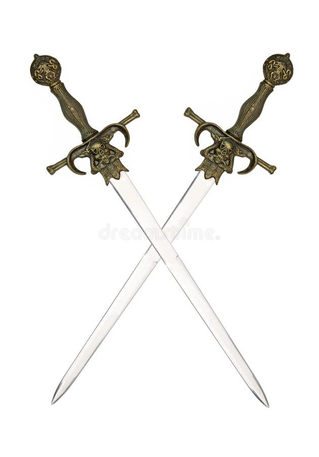 Spade Trasversali Medievali Fotografia Stock - Immagine di argento ...