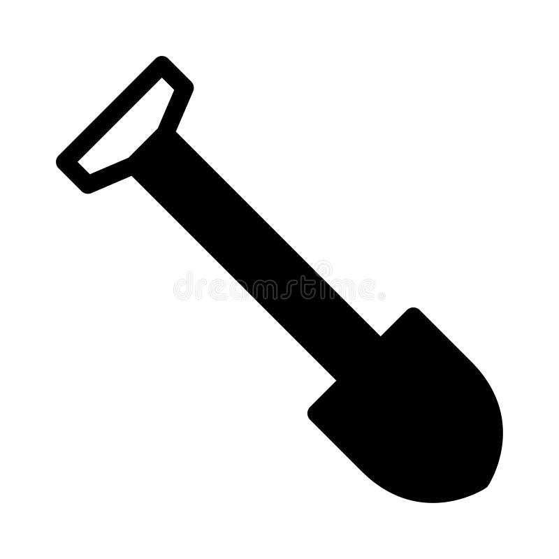 Spade Vector Glyph Flat Icon Stock Vector - Illustration of garden ...