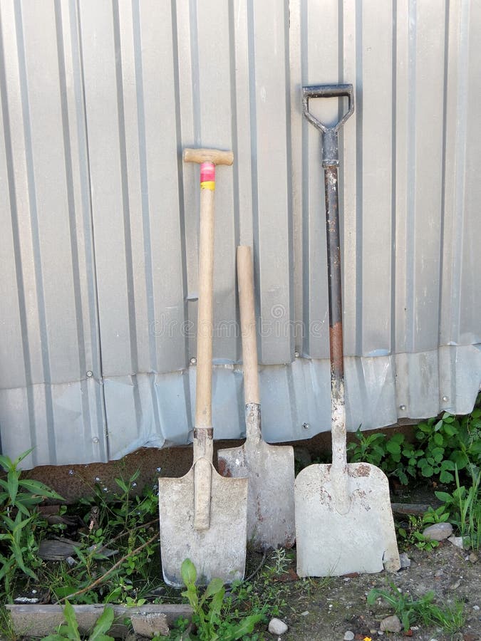 Spade stock photo. Image of grunge, view, silver, wall - 32398626