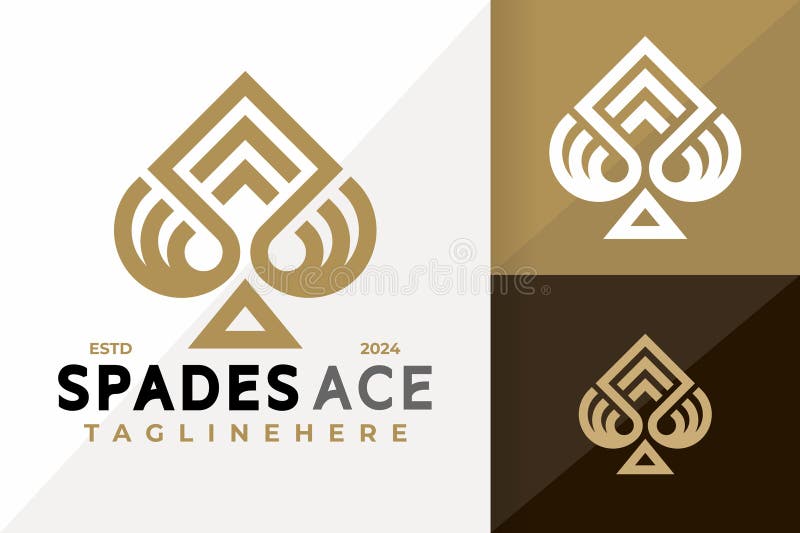 Spades Ace Logo Icon Vector Design. Creative Simple Logos Designs ...