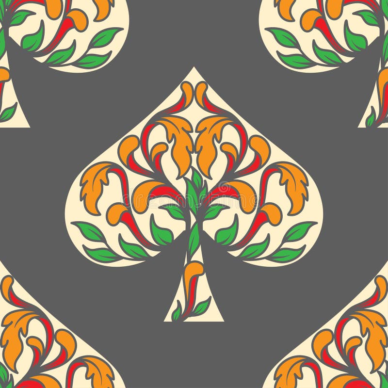 Spades pattern stock vector. Illustration of pattern - 102187512