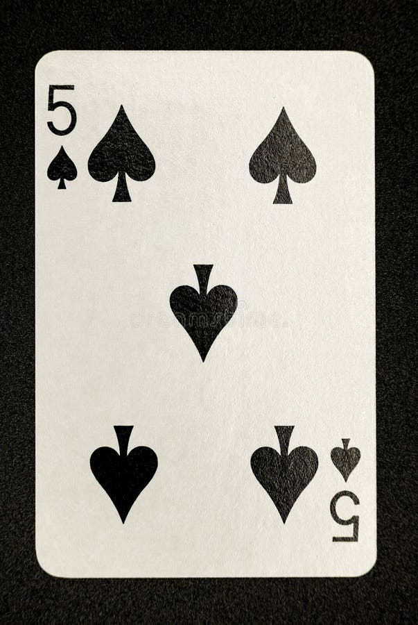 Spades playing card-Five stock photo. Image of bets - 175242250