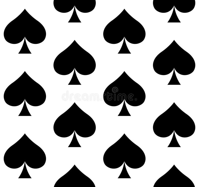 Playing Card Suit Symbol Spade Shape, Vector Illustration Stock ...