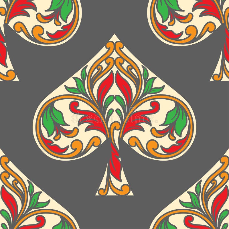 Spades poker pattern stock vector. Illustration of file - 102187906