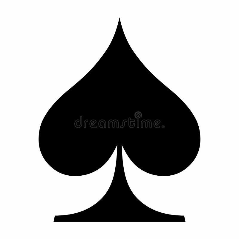 Spades suit icon stock illustration. Illustration of game - 181904237
