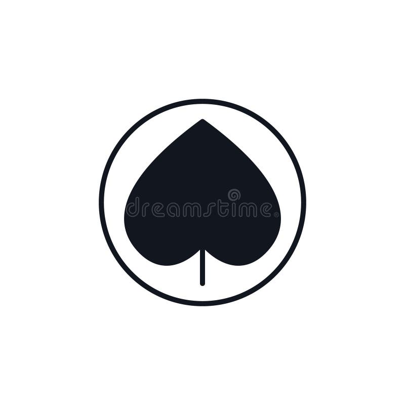 Spades Suit Vector Concept Round Solid Icon or Symbol Stock Vector ...