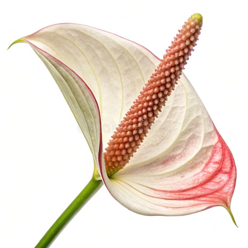 Spadix Flower Isolated on White Background Stock Illustration ...