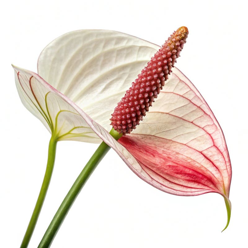 Spadix Flower Isolated on White Background Stock Illustration ...