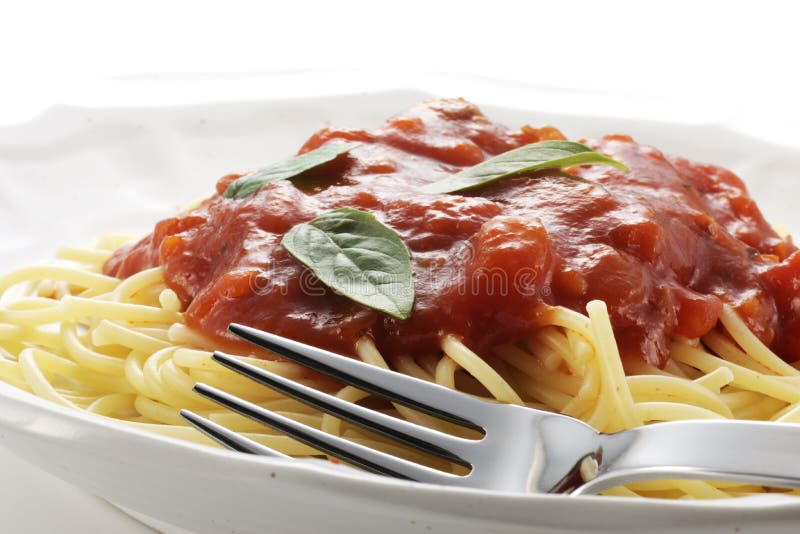 Plastic tray of Spaghetti stock image. Image of green - 13594993