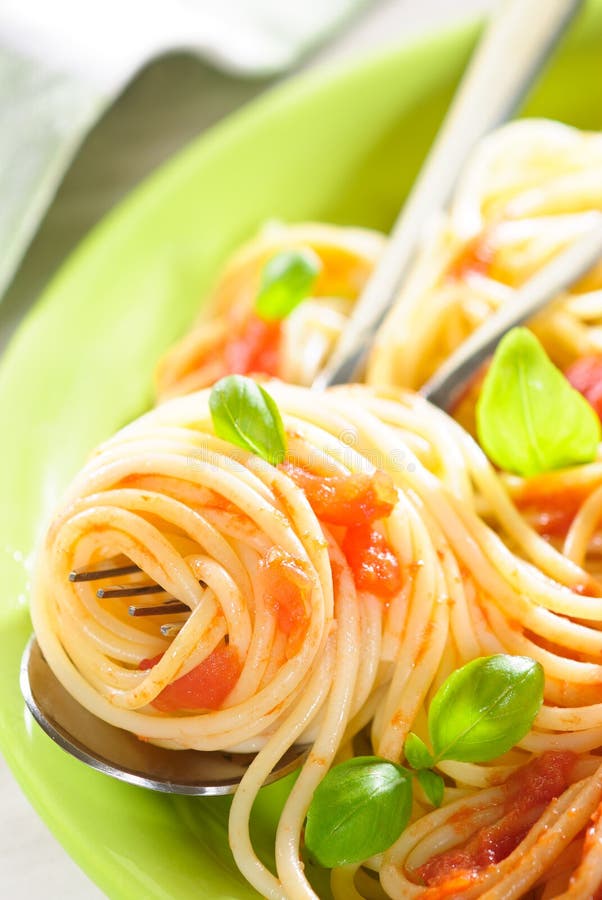 Spaghetti stock photo. Image of culinary, green, italian - 13622576