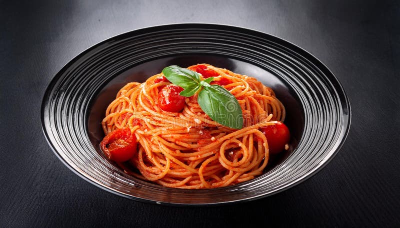 Spaghetti Al Pomodoro, AI Generated Stock Illustration - Illustration ...