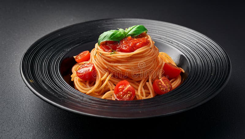 Spaghetti Al Pomodoro, AI Generated Stock Illustration - Illustration ...