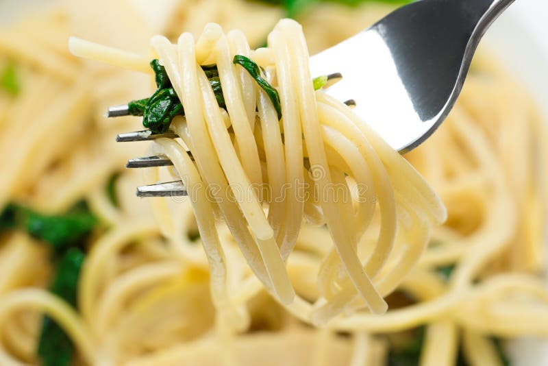 Spaghetti with Bamboo Shoot Stock Image - Image of italian, tosani ...