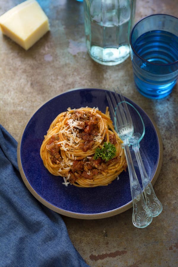 Spaghetti bolognese stock image. Image of meal, lunch - 88377425