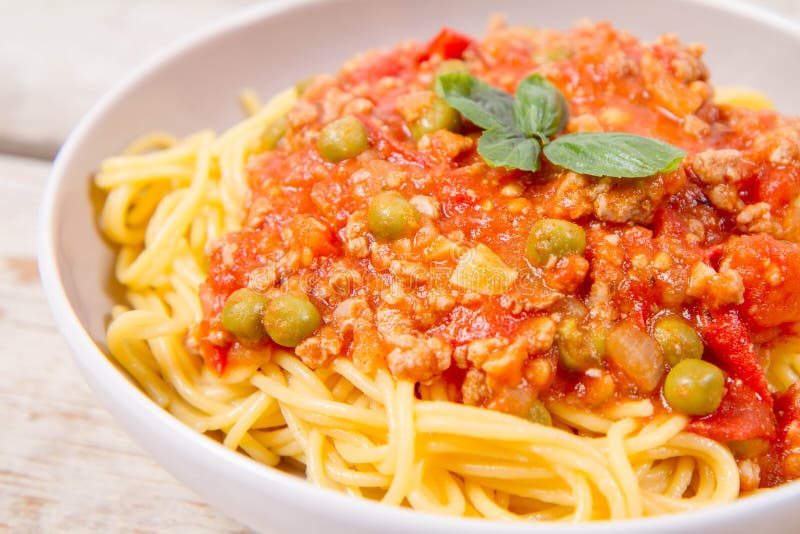 Spaghetti bolognese stock image. Image of diet, disease - 97192215
