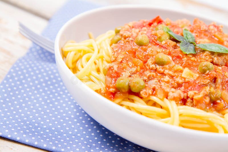 Spaghetti bolognese stock photo. Image of macro, healthy - 97192464
