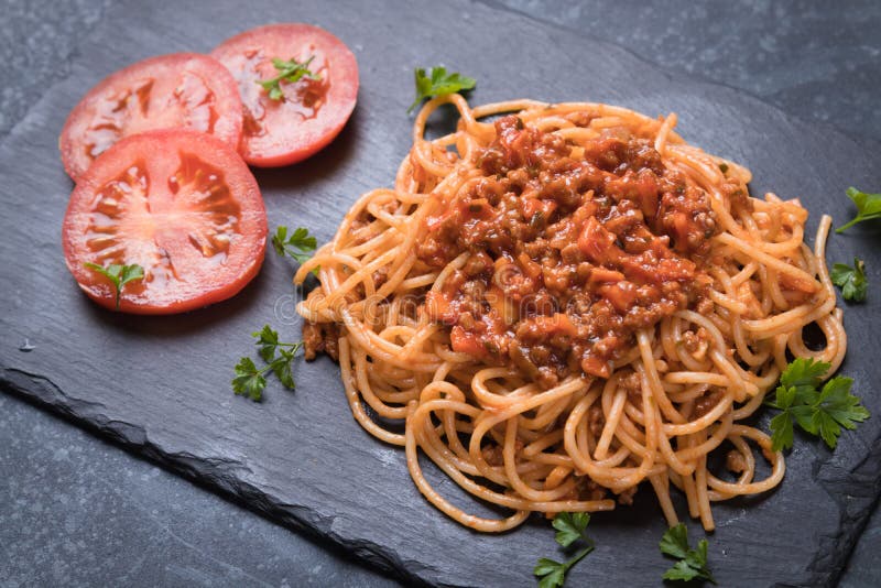 Spaghetti Bolognese Pasta with Beef Ragu Stock Image - Image of ...