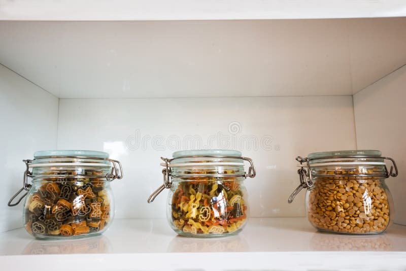 Spaghetti box in kitchen stock photo. Image of meal, yellow - 72594522