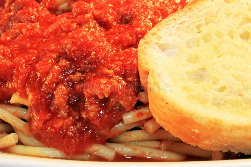 Spaghetti With Bread. Picture Image: 8401539