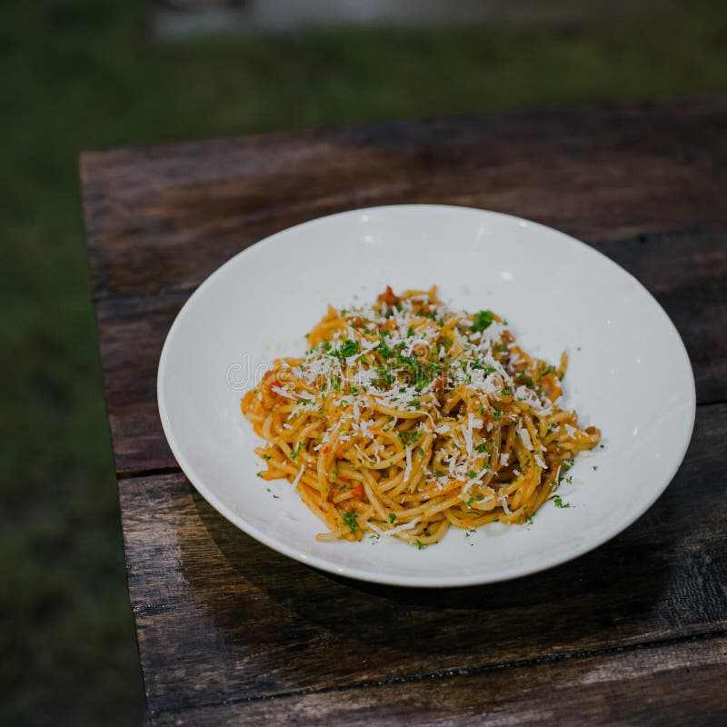 Spaghetti with Cheese on Top Stock Image - Image of nice, spaghetti ...
