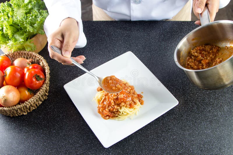 Spaghetti stock photo. Image of parmesan, bowl, delicious - 57599842