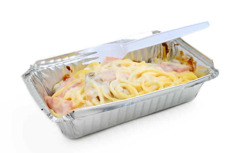 Spaghetti with Creamy Sauce Stock Image - Image of pasta, vegetarian ...