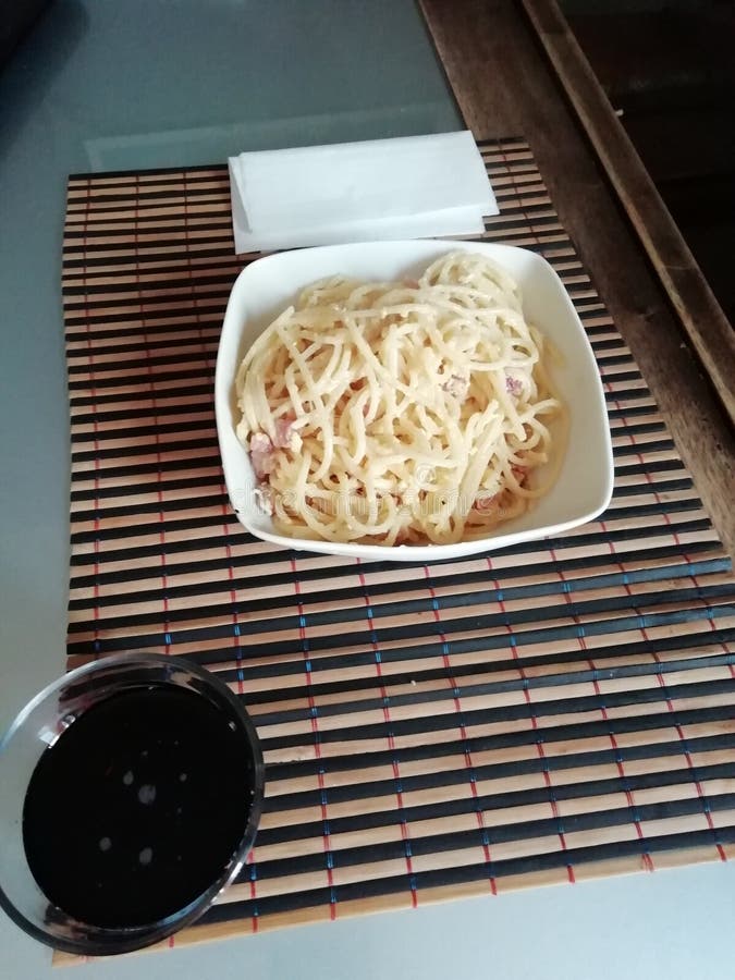 Spaghetti delicious plate stock image. Image of snack - 206358987