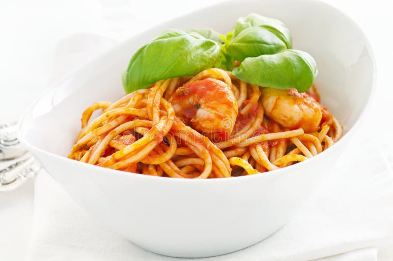 Spaghetti diablo stock image. Image of menu, king, pesto - 24056967