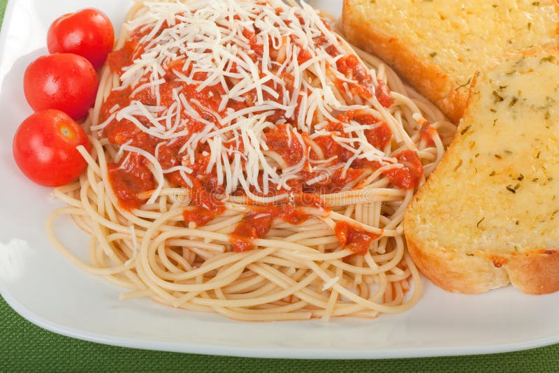 Spaghetti Dinner stock photo. Image of pasta, cherry - 14655908